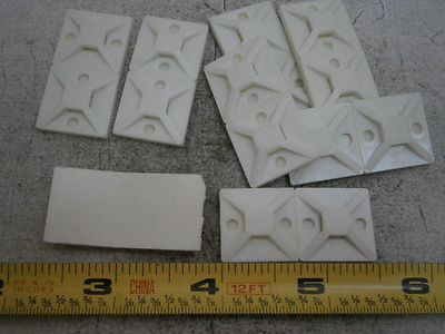 Tyton MB3A Cable Tie Mount Self-Adhesive 19mm Square PA66 White Lot of ...
