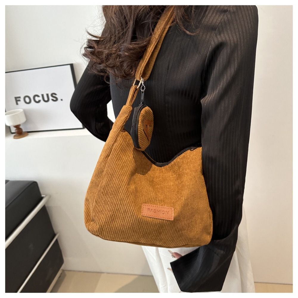 Large Capacity Shoulder Bags Corduroy Messenger Bag New Crossbody Bag ...