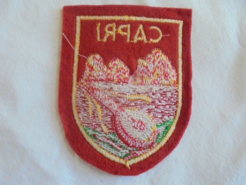Cool Vintage Capri Island Italy Tourism Tourist Souvenir Cloth Patch | eBay