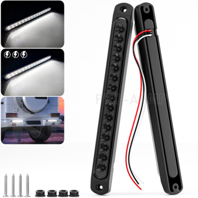 2x LED Reverse Light Bar White Truck Trailer 10"Super Bright Backup ...