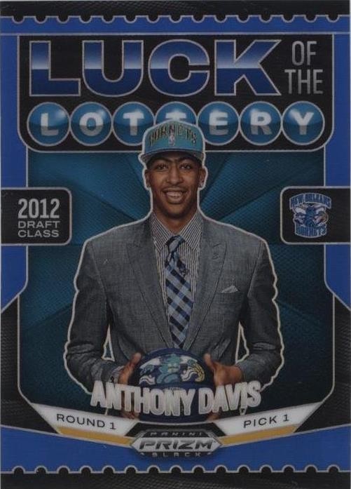 2024-25 Panini Prizm Black - Luck of the Lottery Anthony Davis #8 Blue ...