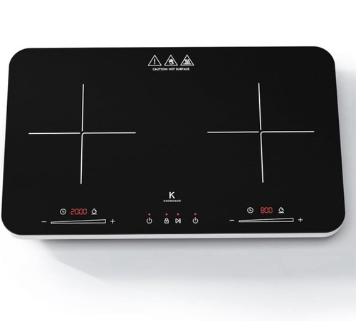COOKNANO Induction Hob 2 Plates, Double Induction Hob Independent ...