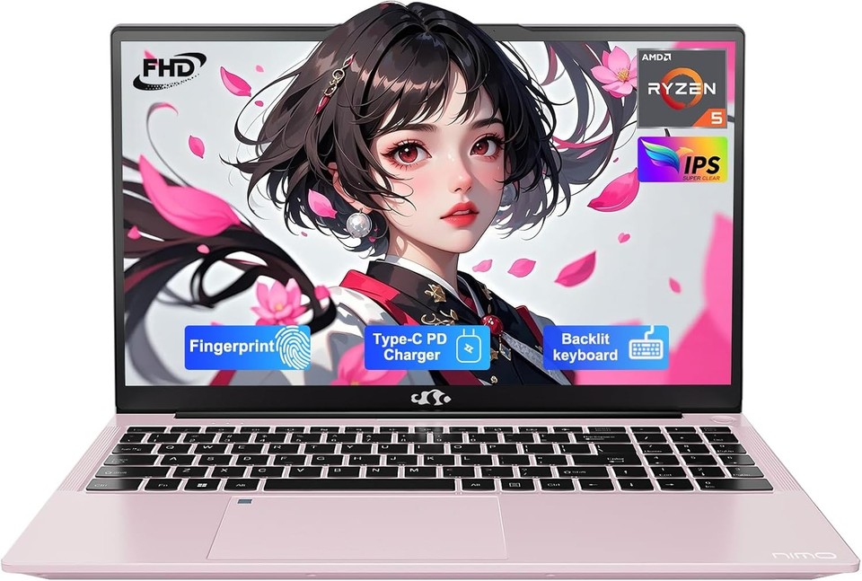 NIMO 15.6'' IPS FHD Laptop 8GB/16GB RAM 256GB/512GB/1TB SSD AMD Ryzen 5 ...