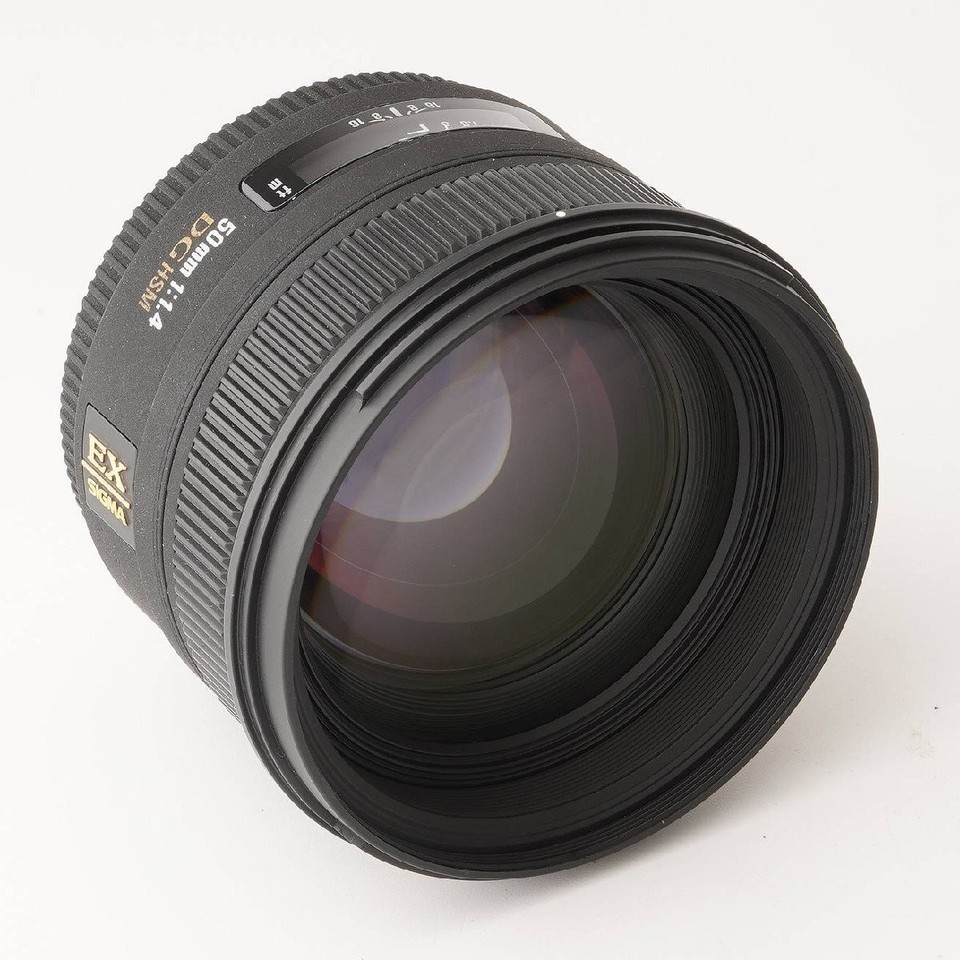 SIGMA 50mm F1.4 EX DG HSM for Nikon F Mount Lens w/ Caps Japan ...