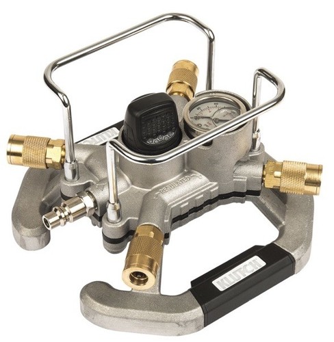 Klutch 4 Way Quick Connect Air Splitter W/ Built In Regulator & Gauge ...