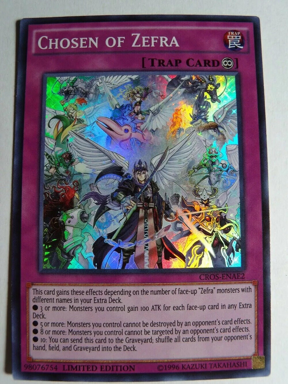 YuGioh Chosen of Zefra NM (Limited Ed.) CROS-ENAE2 Super Rare Card | eBay