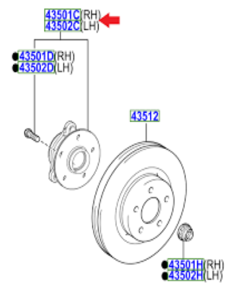 TOYOTA PRIUS Corolla Prius Prime Hub Front Axle RH Genuine JDM OEM | eBay