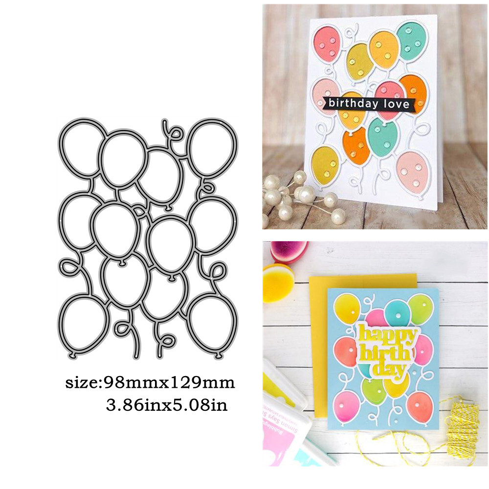 Balloon Bouquet Metal Cutting Dies Stencil Embossing DIY Scrapbook ...