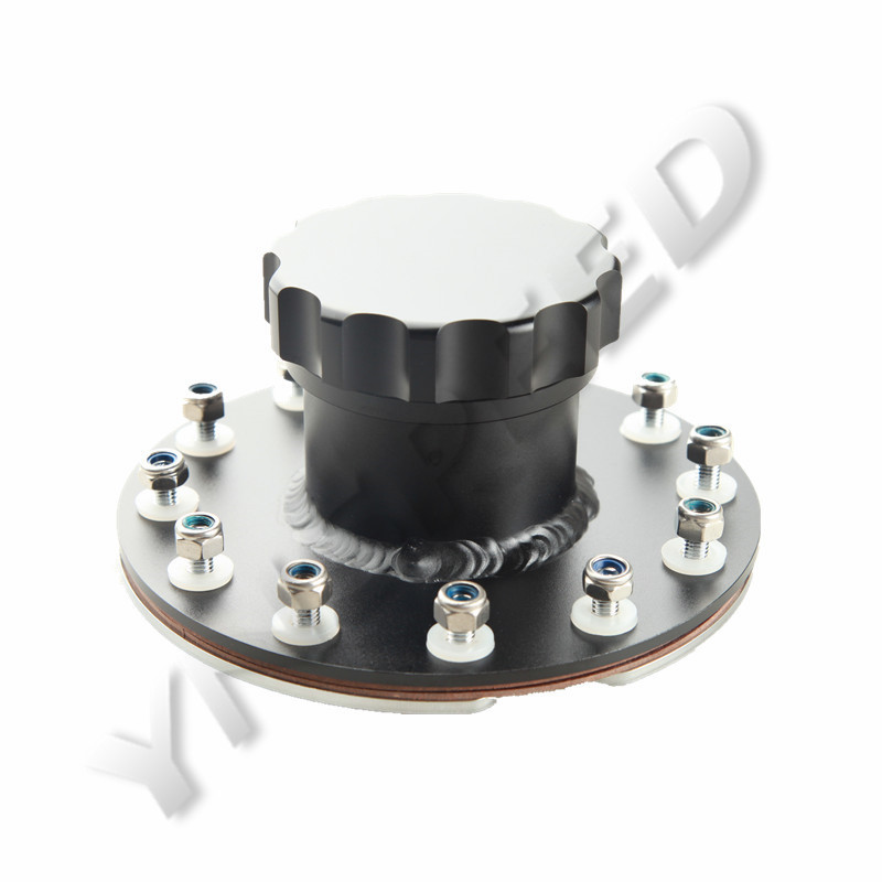 US Billet Aluminum Fuel Cell Fast Fill Filler Neck 12 Bolt Flange + Cap ...