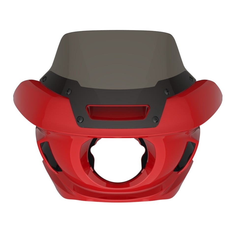 Redline Red ST Front Headlight Fairings For Harley Low Rider Street Bob ...