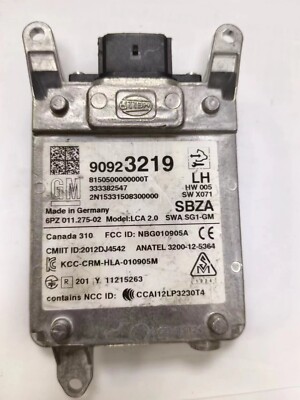 2014-2016 BUICK LACROSSE REAR BLIND SPOT SENSOR MODULE LEFT OEM ...