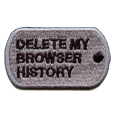 Delete My Navigateur Histoire Chien Étiquette Patch Brodé | eBay