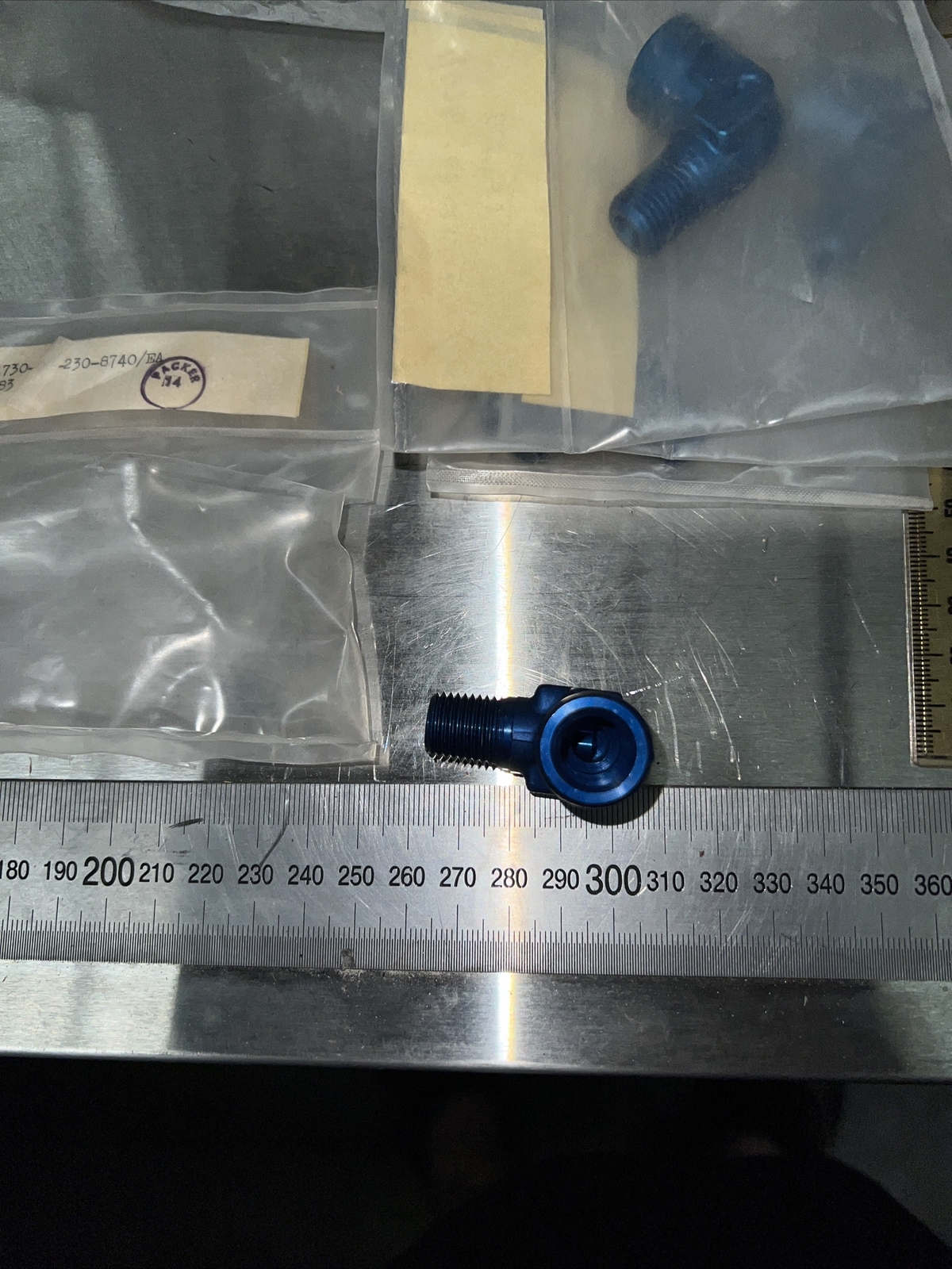 qty 10 an2 aluminum blue fuel elbow pipe pp nsn 4730-00-230-8740 | eBay