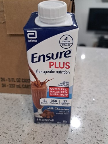 24 8 FL Oz Milk Chocolate Ensure Plus High Protein Cartons | eBay