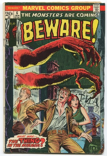 Beware #6 (Marvel, 1974) Re-imagined of Carl Burgos cover 1955 Mystery ...