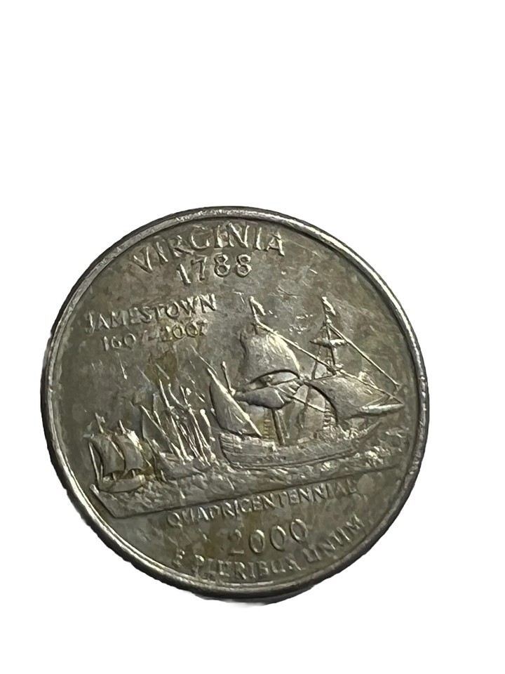 2000 P Virginia Quarter ERRORS Die Mark ERROR MISSING CLAY LAY | eBay