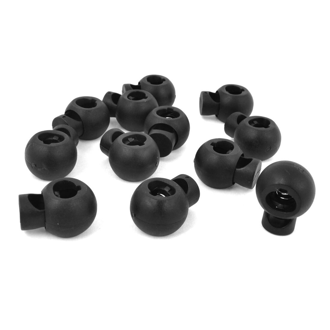 Black 8mm Single Hole Round Head Spring Cord Locks Toggles 10 Pcs | eBay