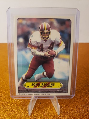 1983 Topps NFL Football John Riggins Sticker Card #25 * Washington ...