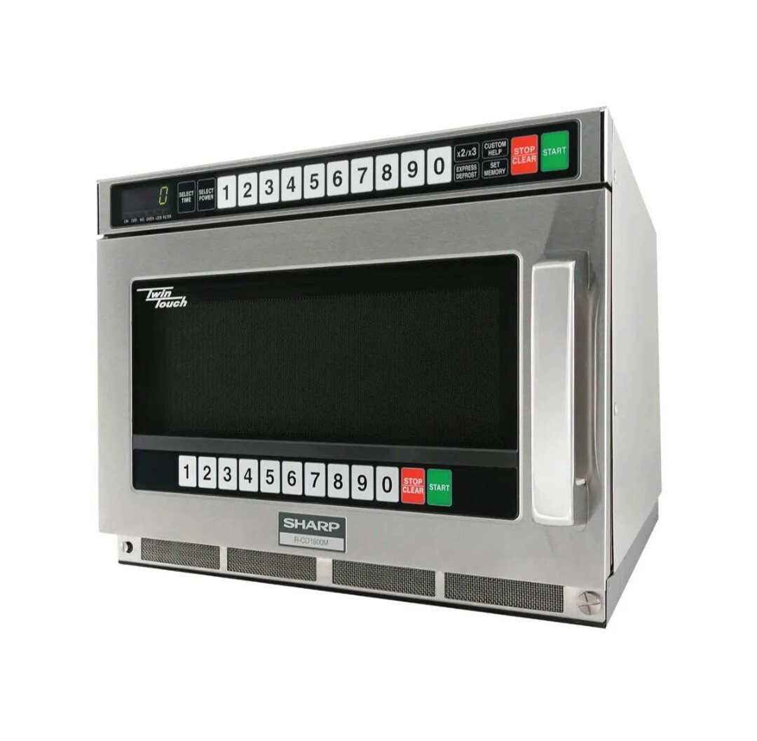 Sharp R-CD1800M 1800W Twin Touch Commercial Microwave Oven - Brand New ...