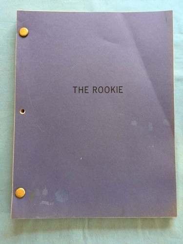 THE ROOKIE - REVISED SCRIPT FOR CLINT EASTWOOD FILM | eBay
