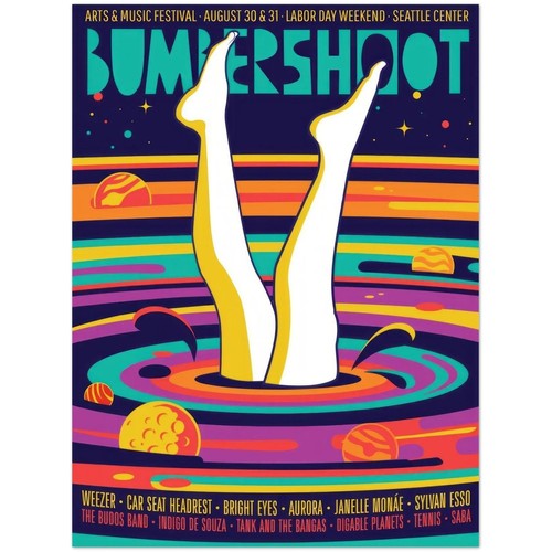Bumbershoot Poster August 30-31 Seattle Arts and Music Festival | eBay