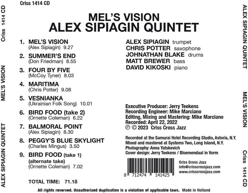 Alex Sipiagin Mel's Vision (CD) Album (Jewel Case) | eBay