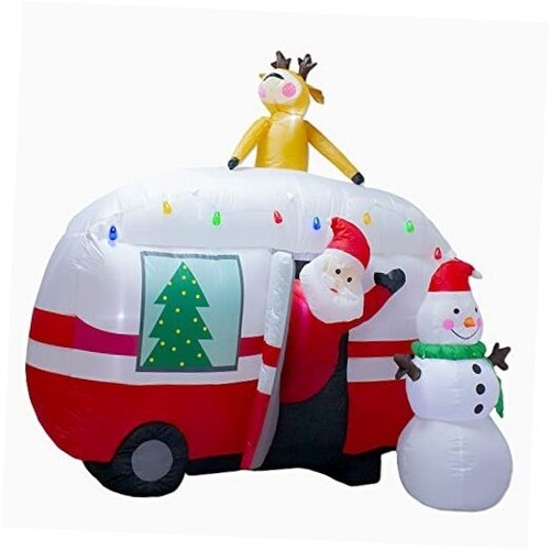 8FT Christmas Inflatable Santa Snowman Camper Inflatables Decoration ...