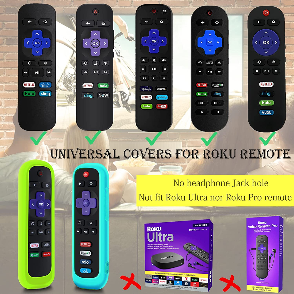 3Pack Case for Roku Remote, Cover for TCL Roku TV Steaming Stick ...