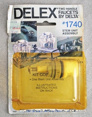 Vintage 1979 1982 Faucet Delex Delta Stem Unit Assembly #1740 Package ...