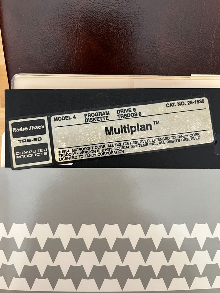 Radio Shack TRS-80 Model: 4 Software Library Multiplan. | eBay