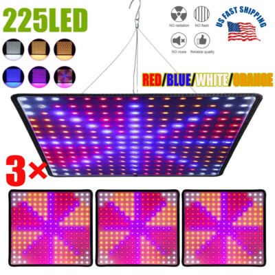 3 Pack 8500W LED Grow Light Panel Full Spectrum Lamp | eBay