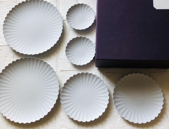 1616 Arita Japan TY Palace 6 Pieces 3 Size Set White Ceramic Plate ...