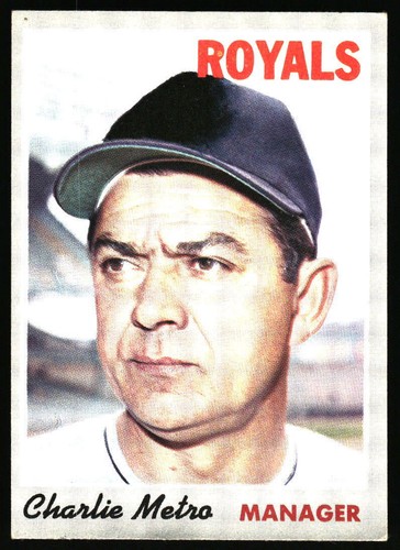 1970 Topps Charlie Metro #16 Kansas City Royals | eBay
