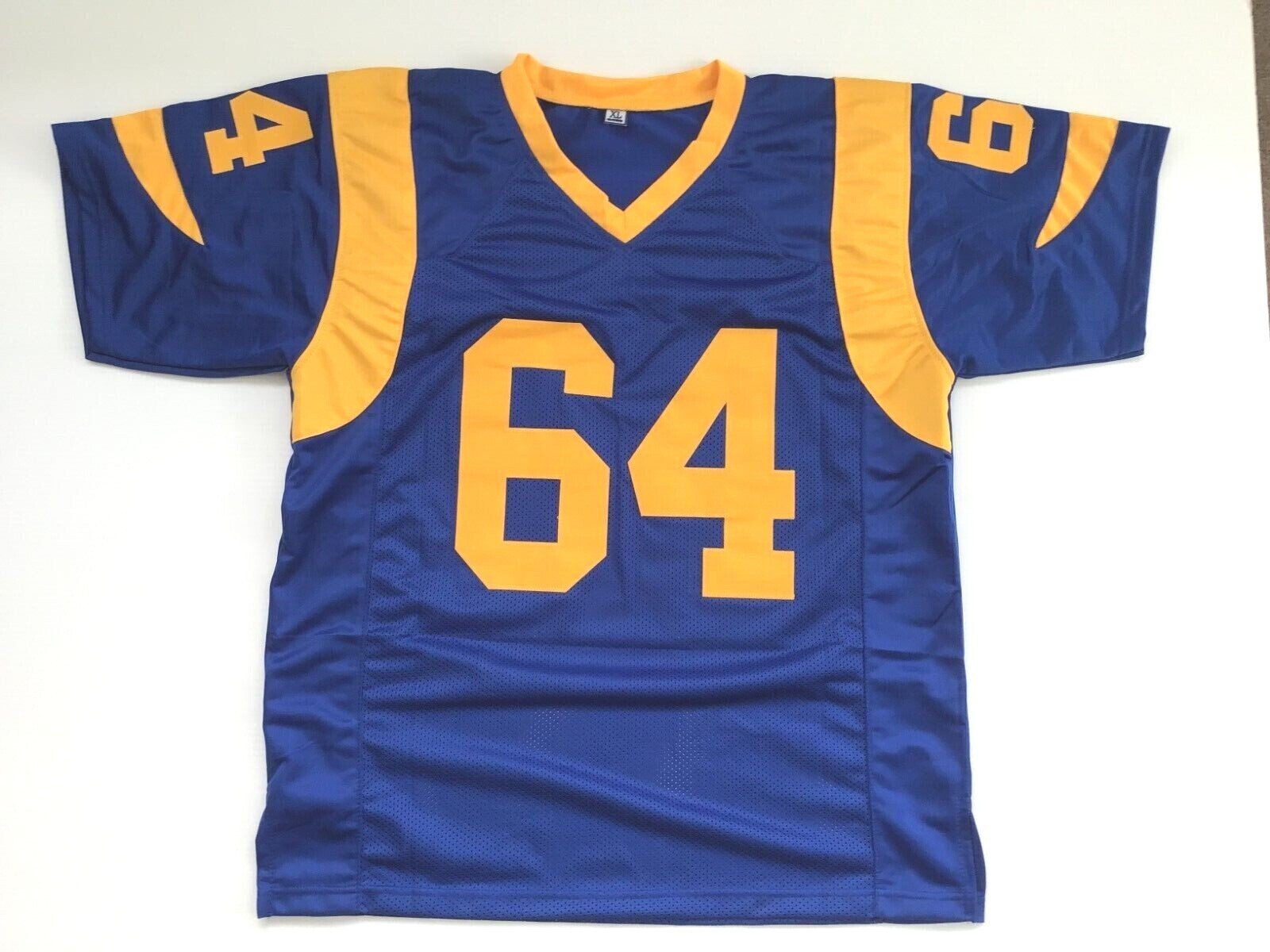 UNSIGNED CUSTOM Sewn Stitched Jack Hacksaw Reynolds Blue Jersey - M, L ...