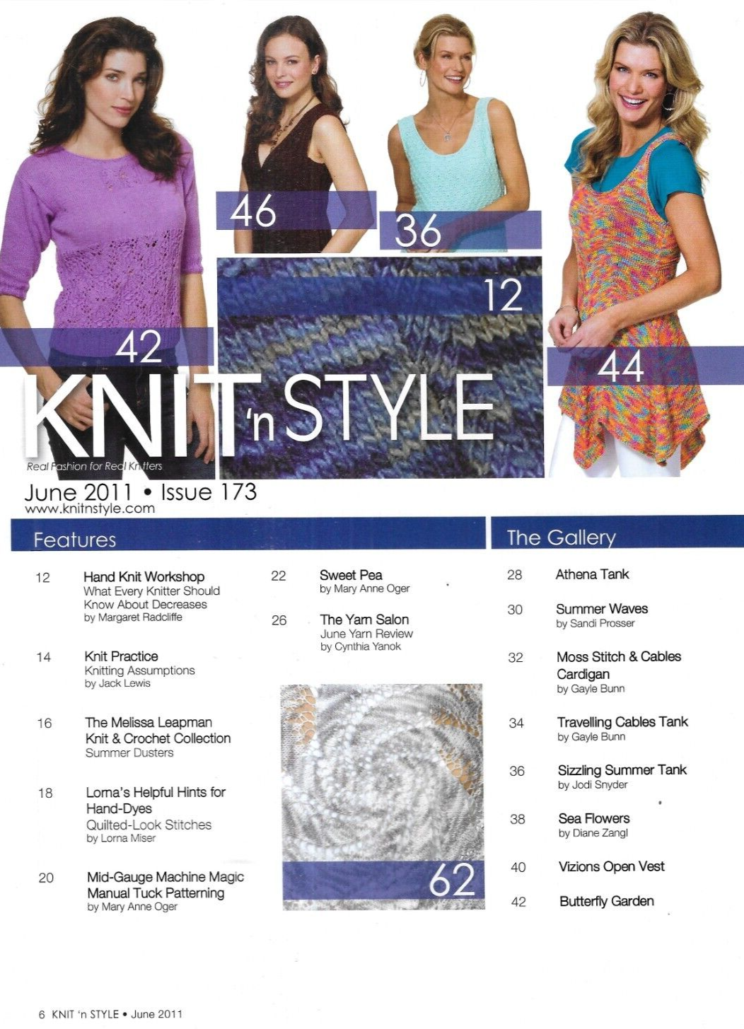 Knit 'N Style Magazine Summer Projects Tanks Shawls Vests Lace Tuck ...