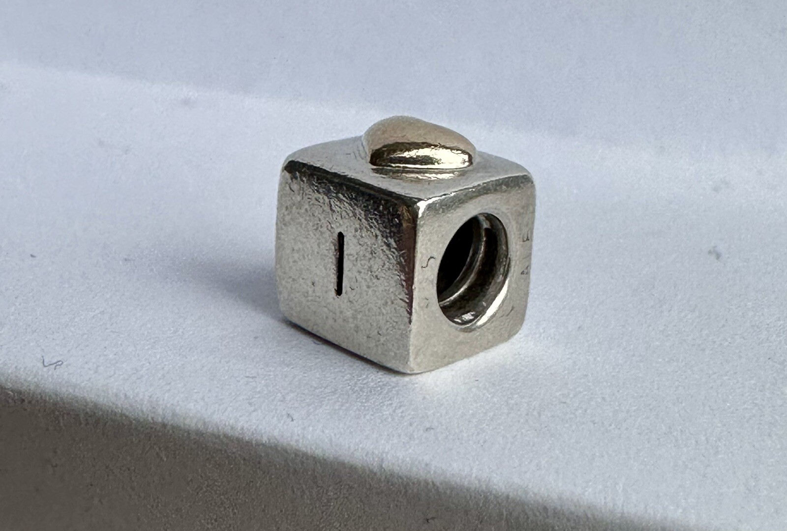 Pandora 925 Sterling Silver & 14k Gold 'I Love You' Cube Charm #790200 ...