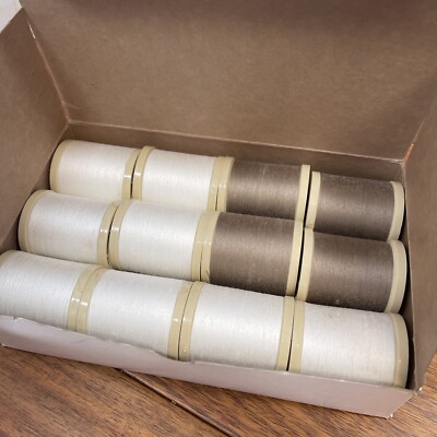 Sub Silk Thread White & Tan LOT 12 -600 yards each spool | eBay