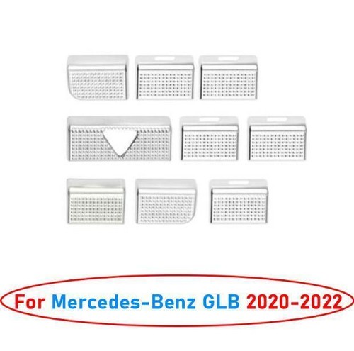 For Benz GLB 2020-2024 Silver Aluminum Central Console Button Cover ...