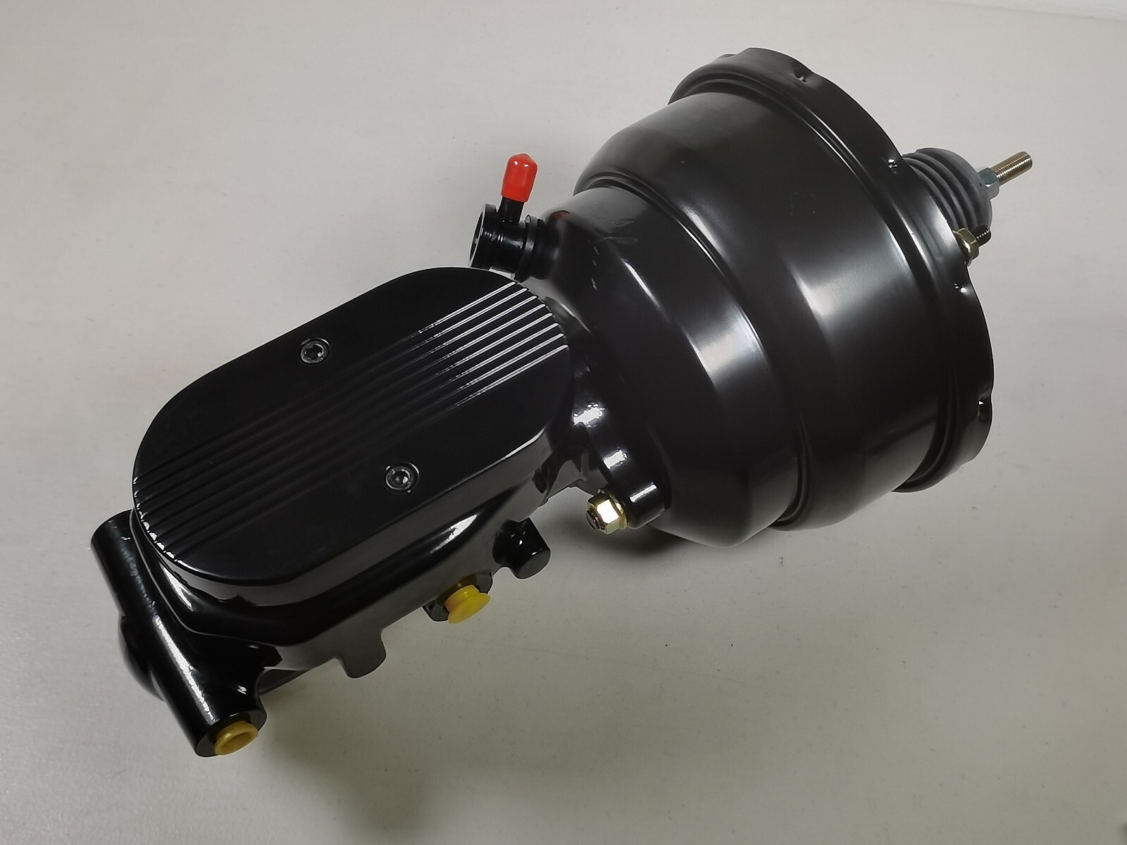 8" Dual BLACK Universal Power Brake Booster Ball Milled Master Cylinder ...