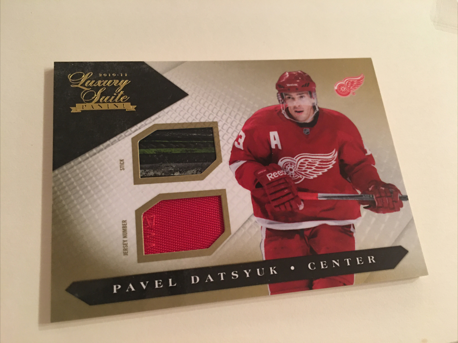 2010-11 LIXURY SUITE PAVEL DATSYUK STICK JERSEY PATCH 2/10 SHARP | eBay
