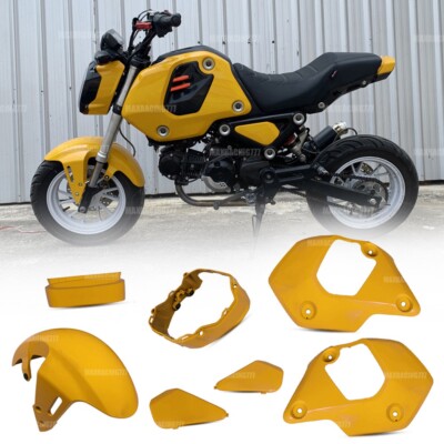 2022-2023 Honda Grom Yellow Full Plastic Panel Fairing Belly Pan Frame ...