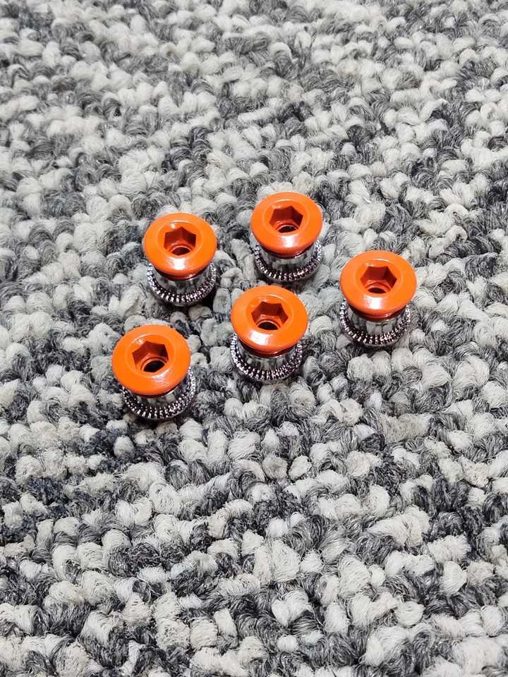 Chainring Bolts Single Speed 5 Bolts Old School Bmx Day Glo Orange | eBay