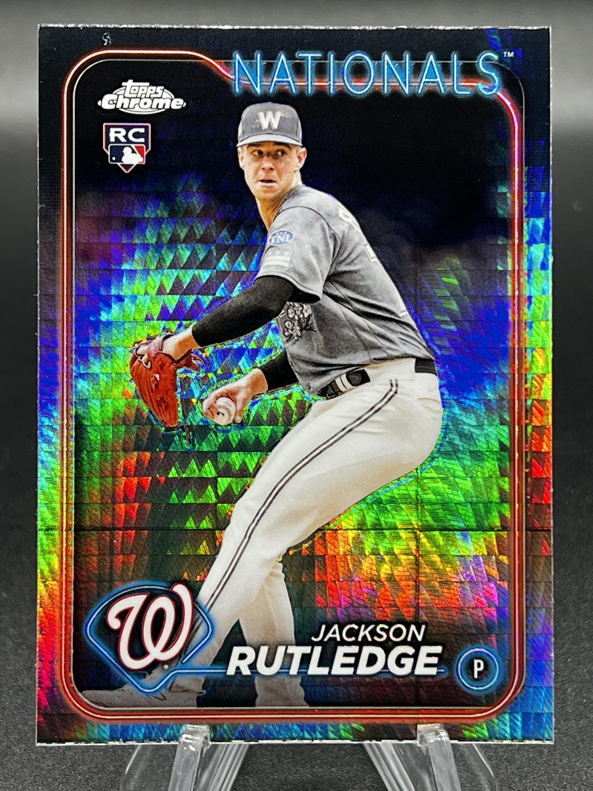 2024 Topps Chrome #42 Jackson Rutledge Prism Refractor RC Rookie ...