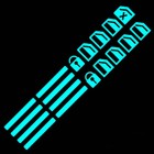 Universal Luminous Blue Car Interior Window Door Switch Sticker Set ...