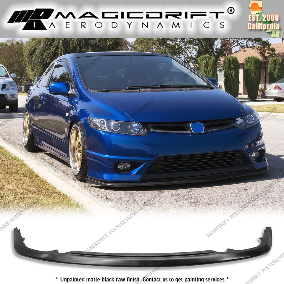 For 06-11 Honda Civic Coupe FG1 FG2 S204 Style Front Bumper Lip Chin ...