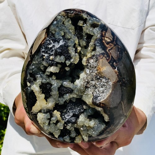 12.34LB Natural Turtle Back Stone Dragon Crystal Cave Crack Gem Healing ...