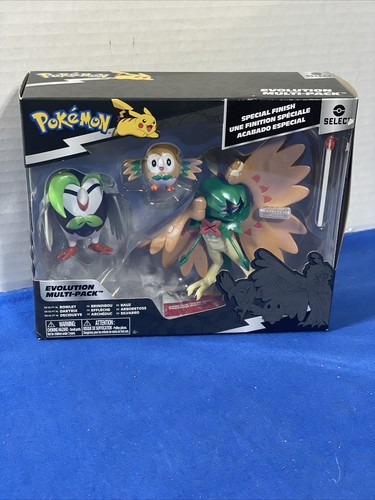 New Pokémon Select Evolution Multipack Rowlet Dartrix Decidueye Figure ...
