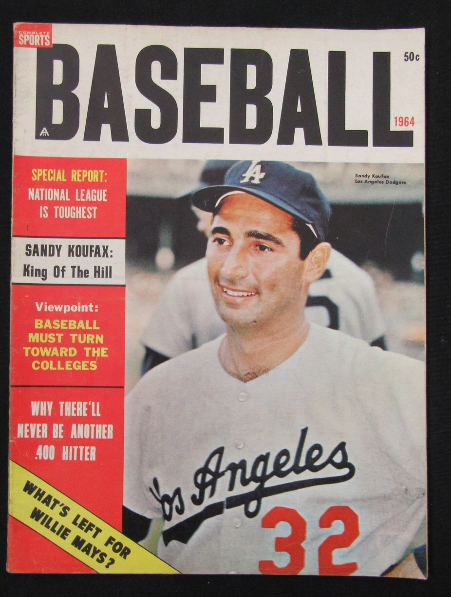 1964 Complete Sports Baseball Magazine Sandy Koufax HOF LA Dodgers ...