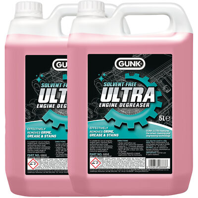 2x Gunk Ultra Engine Degreaser Brush On Wash Cleaning Degrease 5 Litre ...