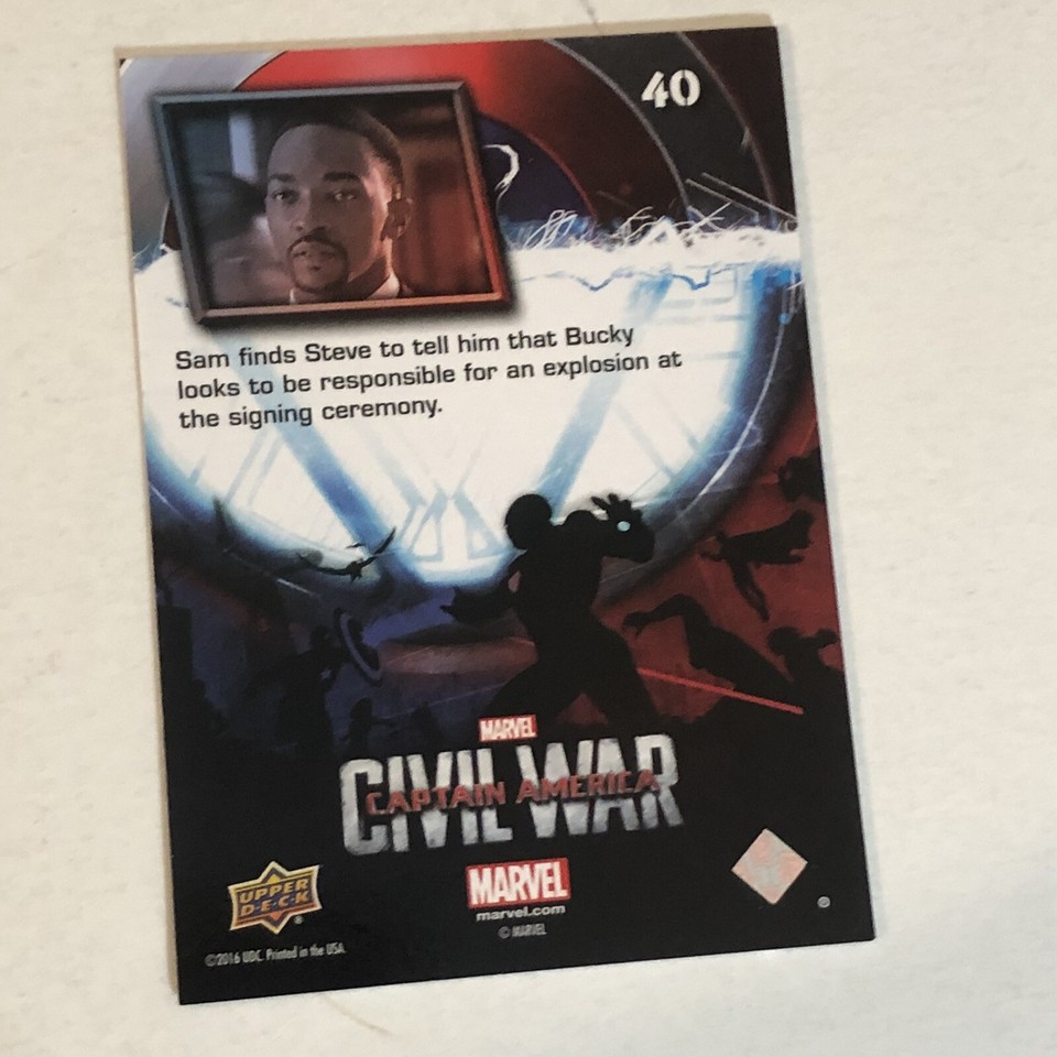 Captain America Civil War Trading Card #40 The Falcon Anthony Mackie | eBay